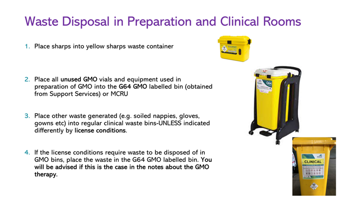 Biosafety Practices for GMOs in Healthcare Setting - Melbourne Children ...